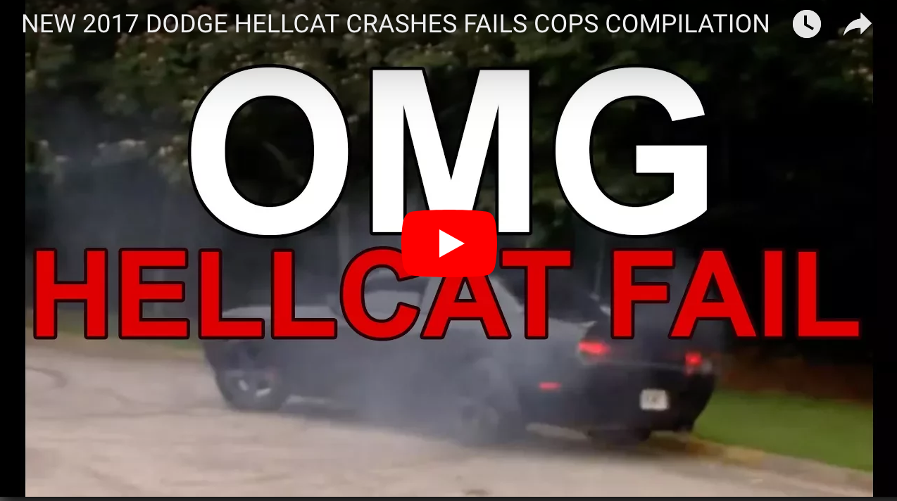 NEW 2017 DODGE HELLCAT CRASHES FAILS COPS COMPILATION - Muscle Car Fan