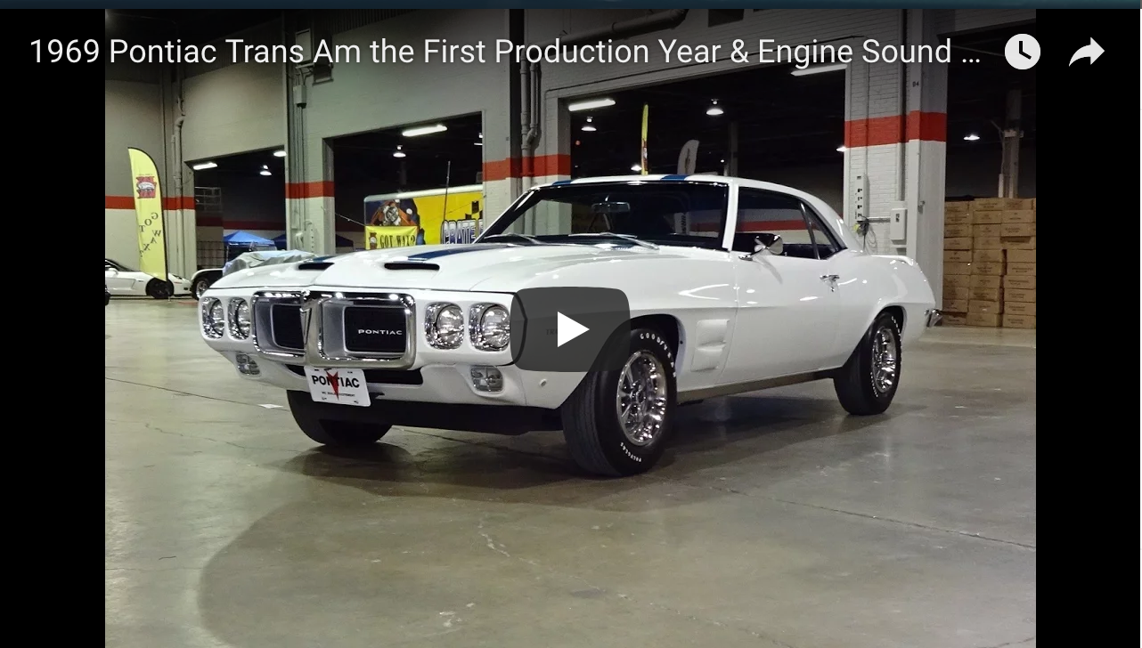 1969 Pontiac Trans Am the First Production Year & Engine - Muscle Car Fan
