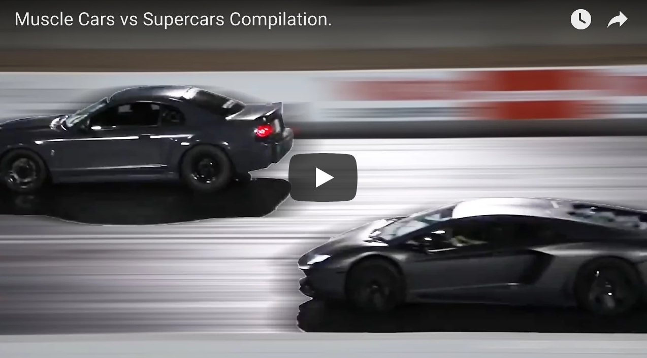 Muscle Cars vs Supercars Compilation. - Muscle Car Fan