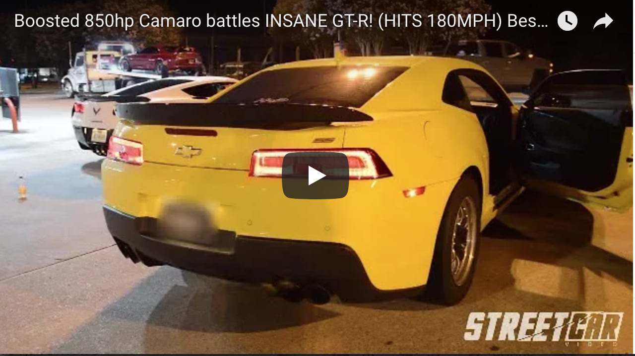 Boosted 850hp Camaro battles INSANE GT-R! (HITS 180MPH) - Muscle Car Fan