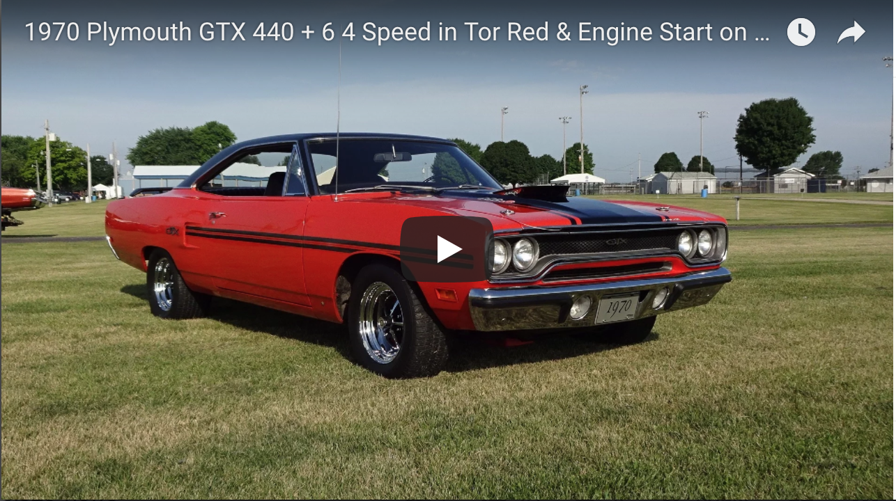 1970 Plymouth GTX 440 + 6 4 Speed in Tor Red & Engine Start - Muscle ...